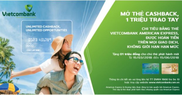 Chi tiêu 2 triệu hoàn ngay 1 triệu đồng với thẻ tín dụng Vietcombank ...